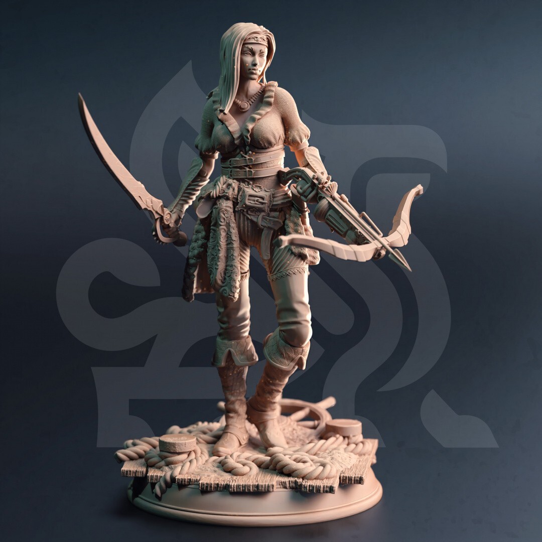 Dm Stash Miniature Female Sea Elf Corsair Rogue Fighter Dandd Dnd Fantasy