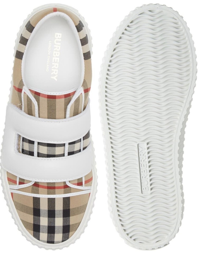 Burberry Kids' Mark Check Sneaker Size 34EU 2.5US | eBay