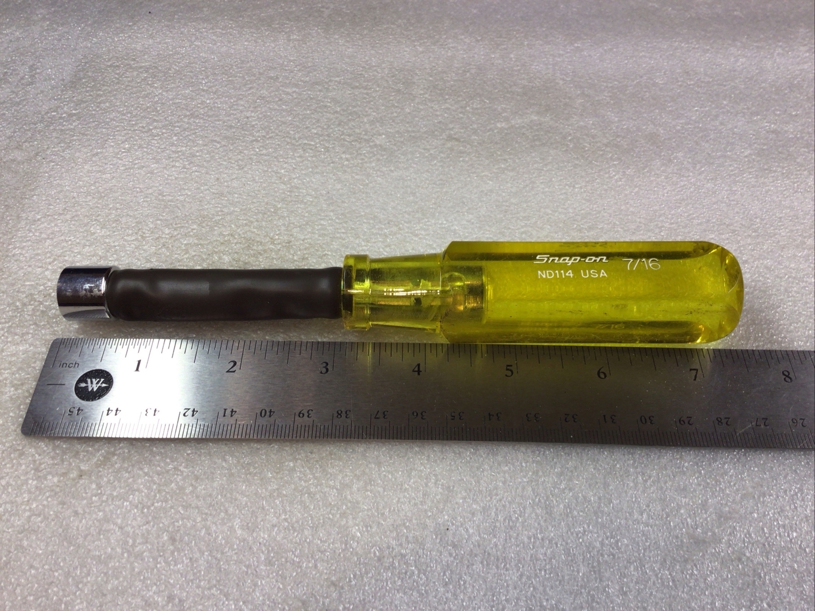 Snap On ND114 - 7/16”, SAE, 6PT., Yellow Handled Insulated, Nut Driver ...