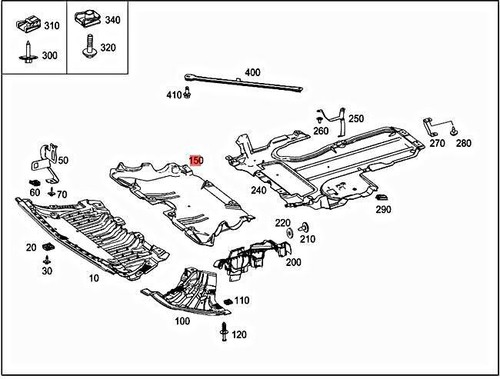 Genuine MERCEDES C238 S213 W213 E-CLASS Cover Engine Comp. Lower ...