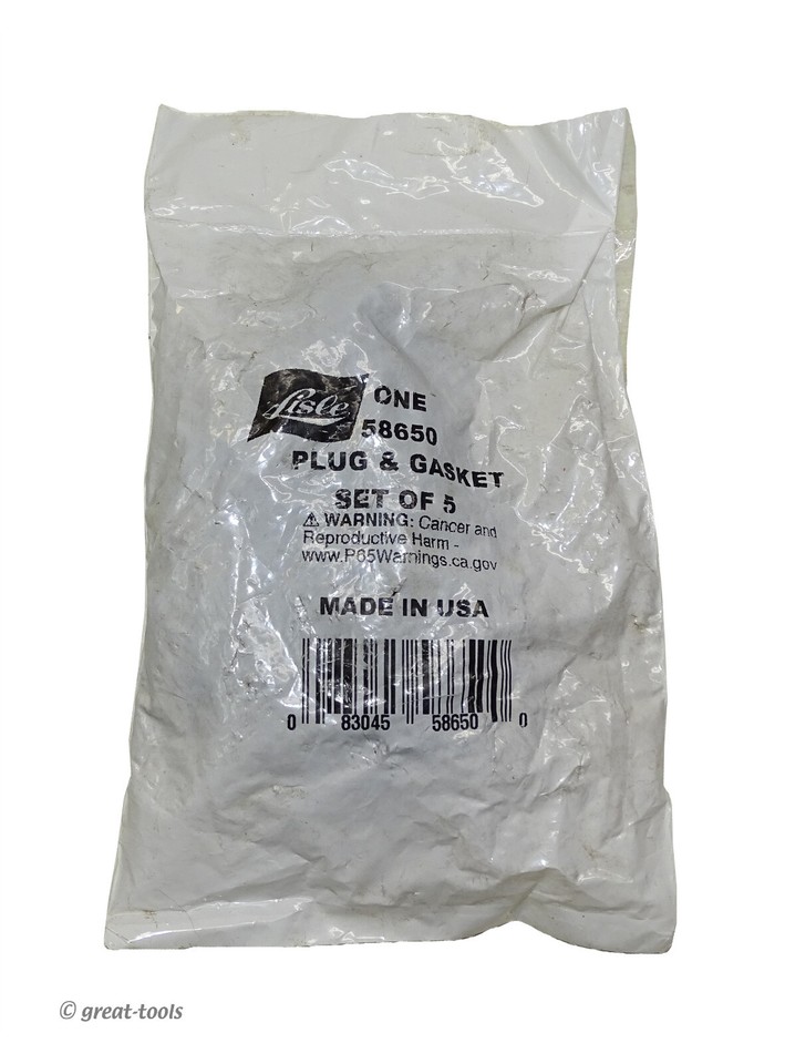 LISLE PLUG AND GASKET SET FOR #58850 OIL PAN RETHREADING KIT ...