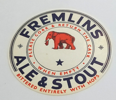 Fremlins - Maidstone - Cask Ale - 1 Star - Vintage Beer Label | eBay UK