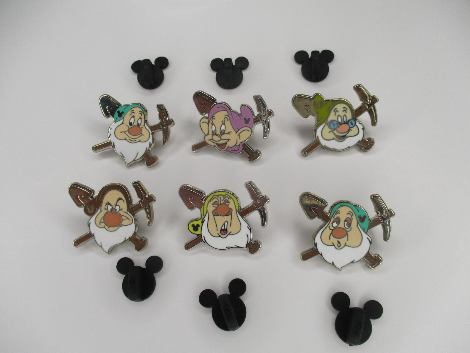 Disney Snow White and The Seven Dwarfs Pin Set Lot of 6 Pins Dwarf Ax ...