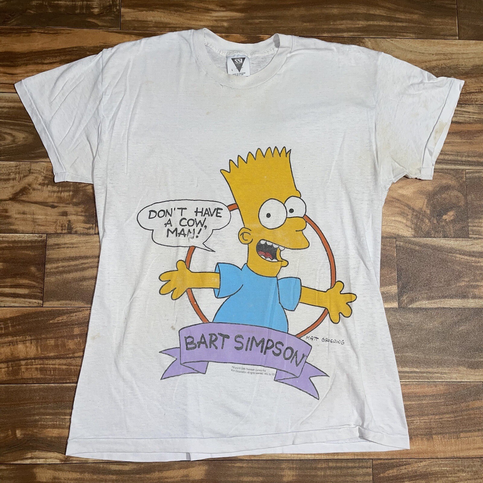 Vintage 1990 Bart Simpsons Don't Have a Cow Man Singl… - Gem