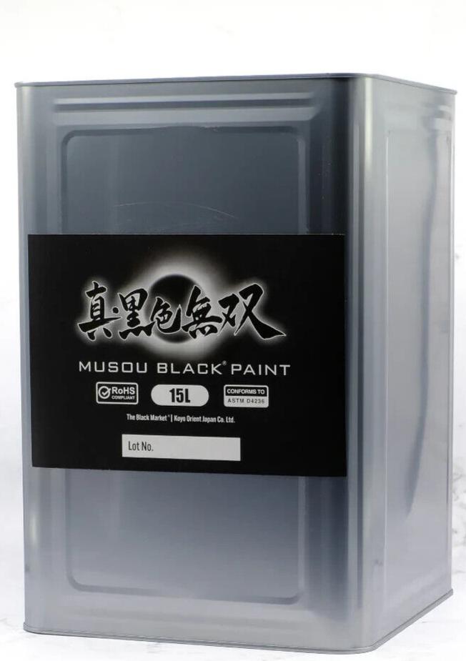 MUSOU BLACK PAINT Acrylic Paint 15L Bottle spray plastic models art ...