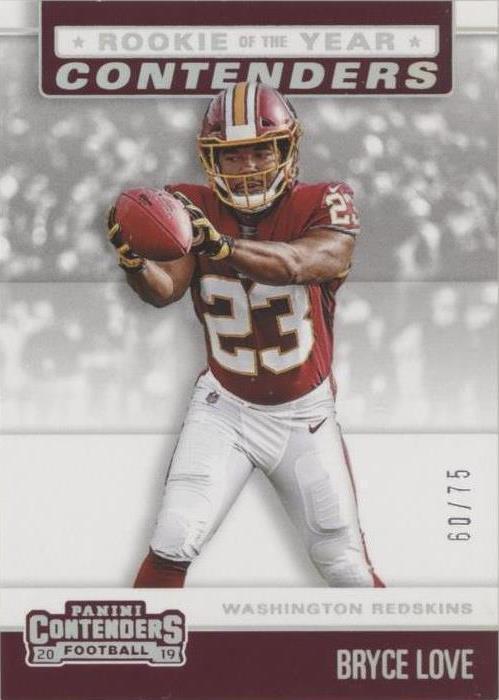 2019 Panini Contenders - Rookie of the Year Contenders Bryce Love #RYA ...