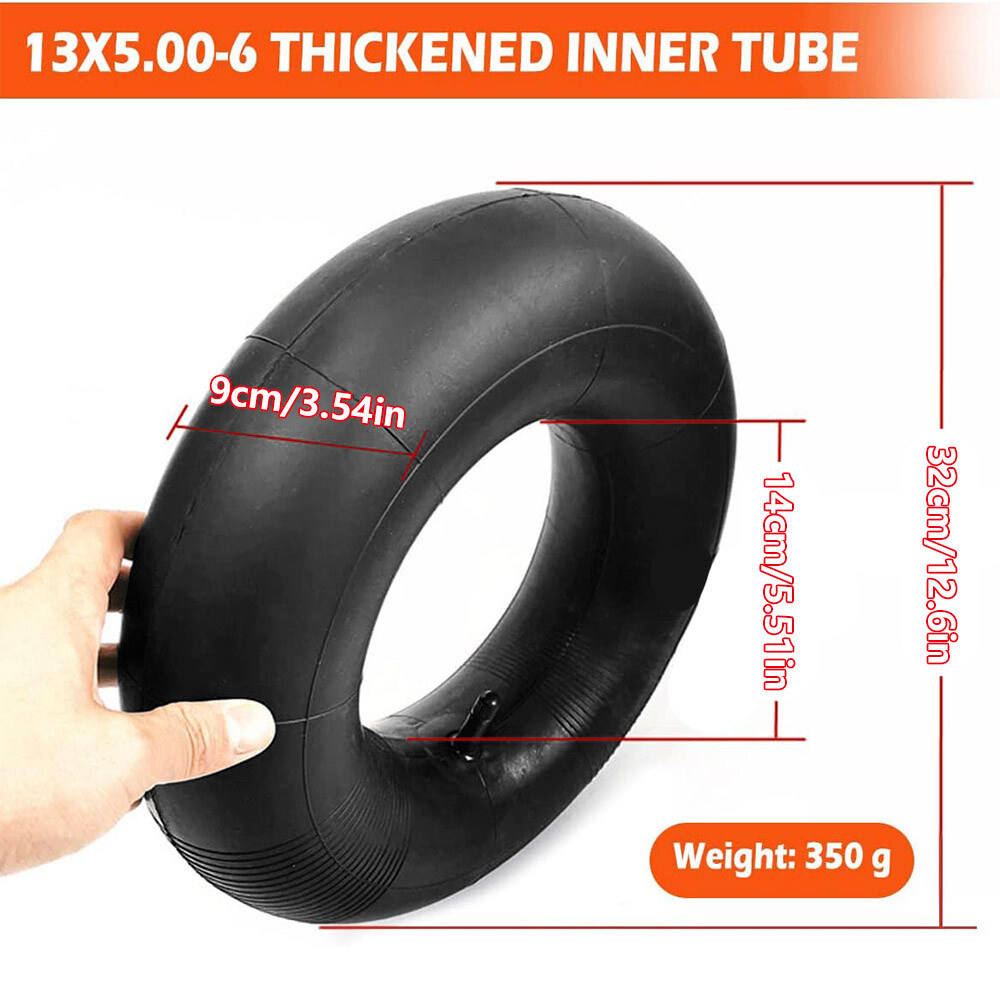 2Pcs 13X5.00-6 6" Rubber Tyre Inner Tube Straight Valve Inner Tube ...