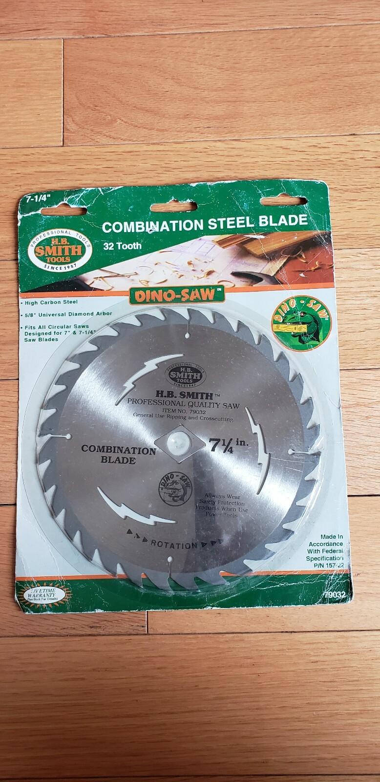 H.B. Smith Tools 79032 Dino-Saw Circular Saw Blade 7-1/4" 32 Teeth 5/8 ...