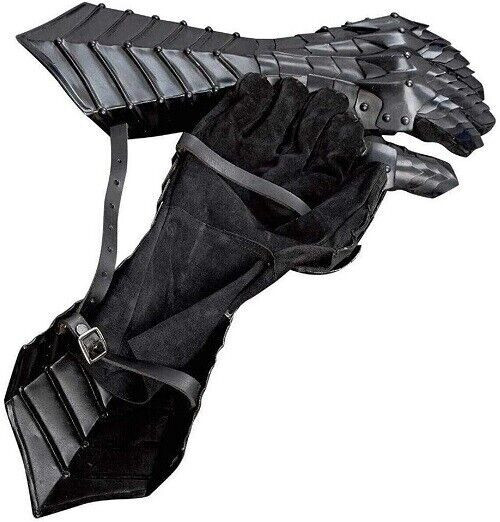 Medieval Knight Gauntlets Functional Armor Gloves Leather Steel | eBay