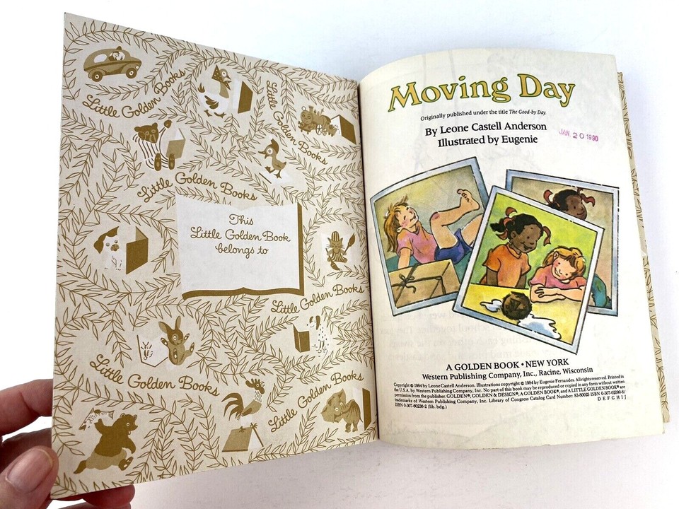 Moving Day A Little Golden Book 1984 209-57 The Good-by Day Leone ...