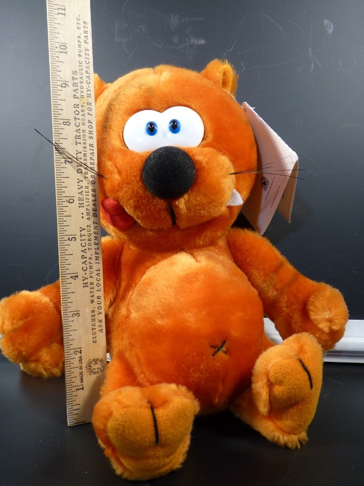 1986 Vintage Heathcliff Cat Plush w Tags 10" Sitting | eBay