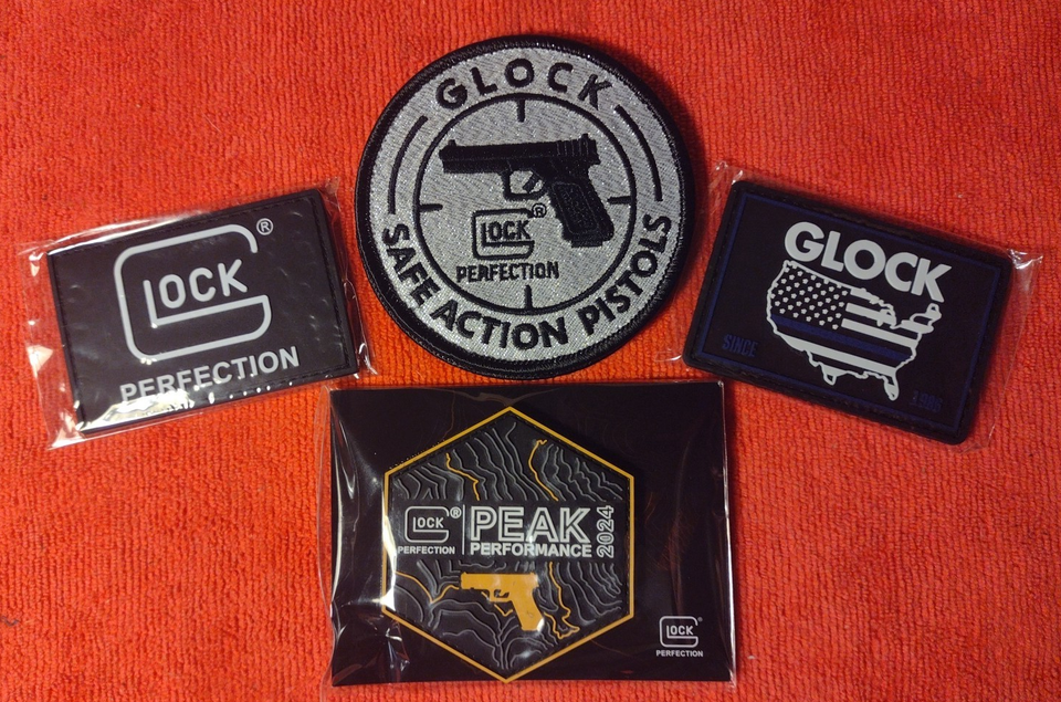 GLOCK Gun Shop SHOT-SHOW 4pc TACTICAL MORALE PATCH Lot Apparel Range ...