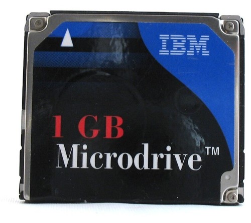 1GB IBM MICRODRIVE COMPACT FLASH CF TYPE II MEMORY CARD MODEL DSCM ...