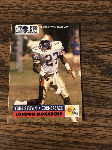 Corris Ervin, CB, London Monarchs, 1991World League Pro Set #13 | eBay