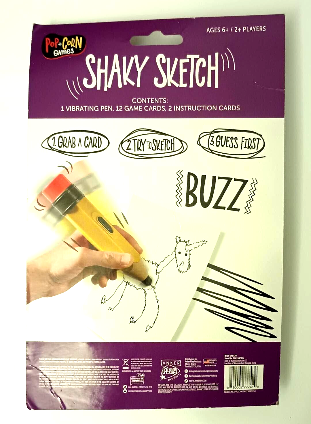Pop+Corn Games Shaky Sketch Vibrating Pen Game | eBay