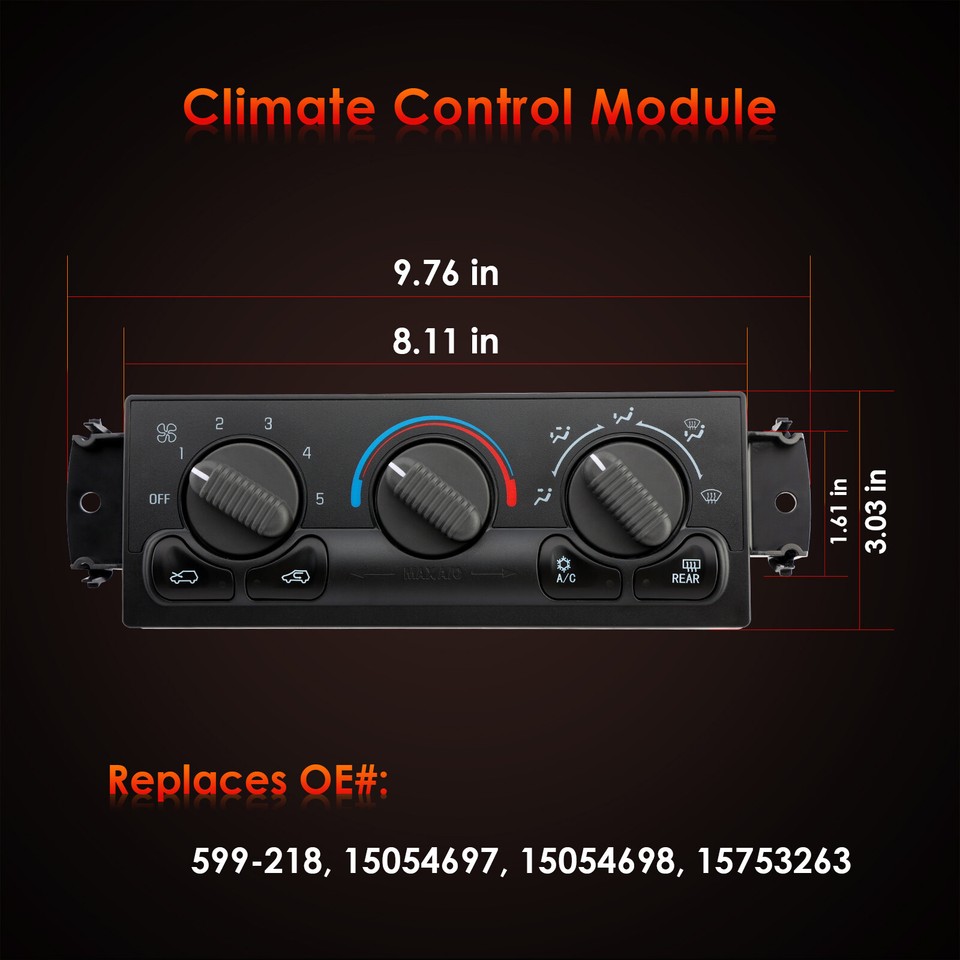 Heater A/C Climate Control Module Panel for 1999-2002 Chevy Tahoe ...