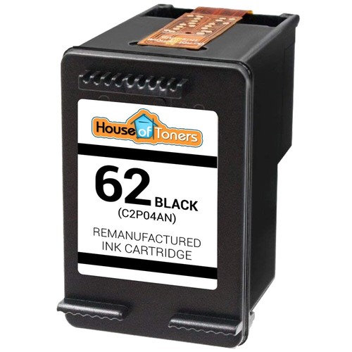 Replacement Black HP 62 Ink Cartridge for ENVY 5540 5544 5545 5549 5661 ...