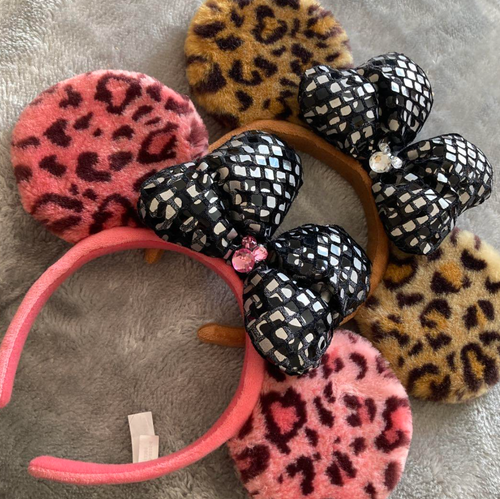 Tokyo Disney Resort Headband Ears Minnie Mouse leopard print set | eBay
