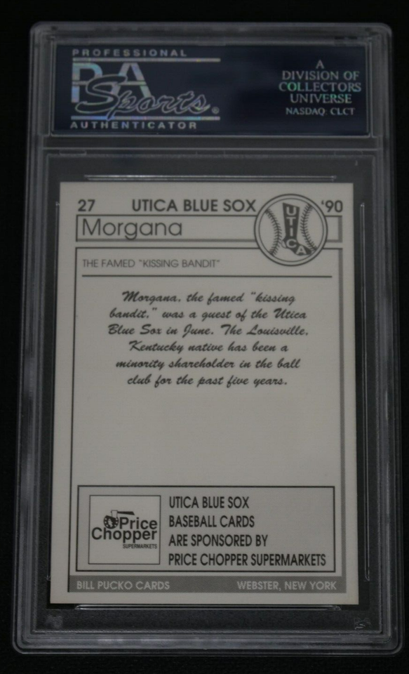MORGANNA SIGNED 1990 UTICA BLUE SOX #27 WITH PSA COA AUTO - THE KISSING ...