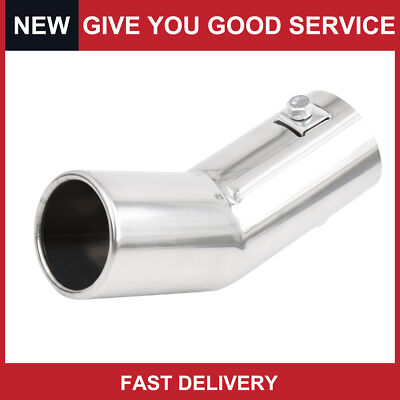 Universal Chrome Curved Exhaust Tail Muffler Tip Pipe 0.75" to 1.5 ...