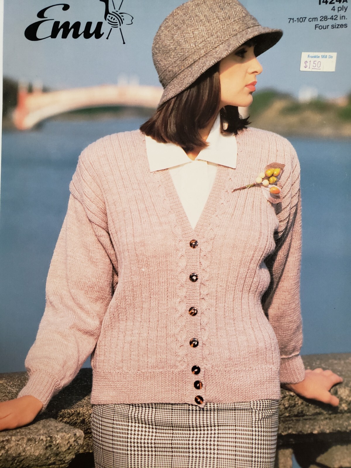 EMU 4 Sizes Knitting Pattern | eBay