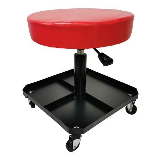 Pneumatic Height Adjustable Workshop Seat Mechanic Rolling Stool with ...