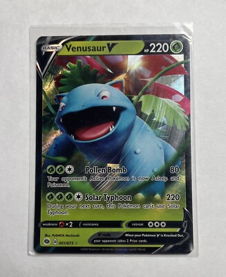 Venusaur V Ultra Rare - 001/073 Champion's Path - Pokemon TCG - Mint/NM ...