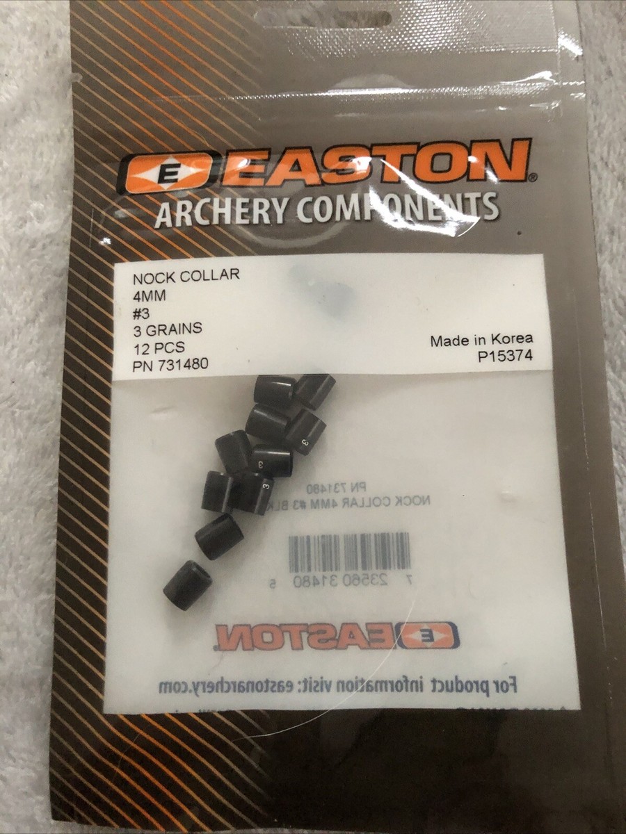 Archery Nock Collar Accessories Easton 4mm - 12-Pack Arrow Shaft ...