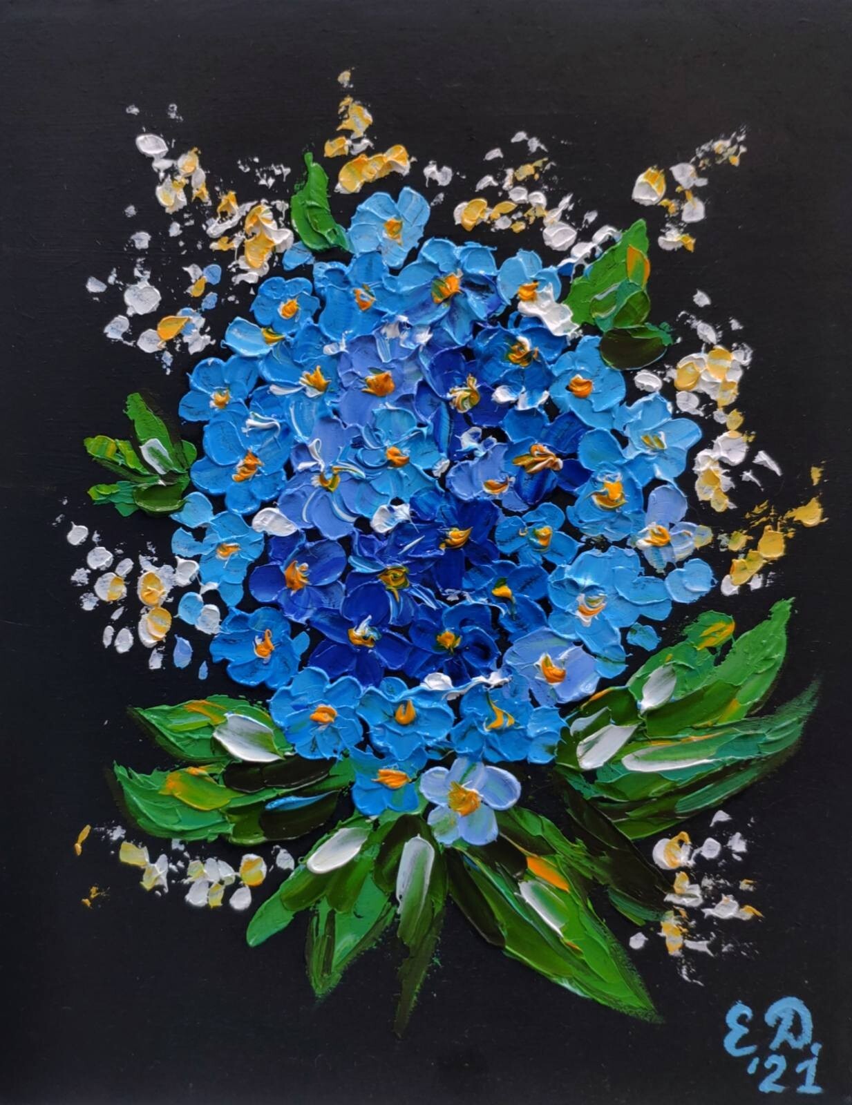 Forget Me Not Painting