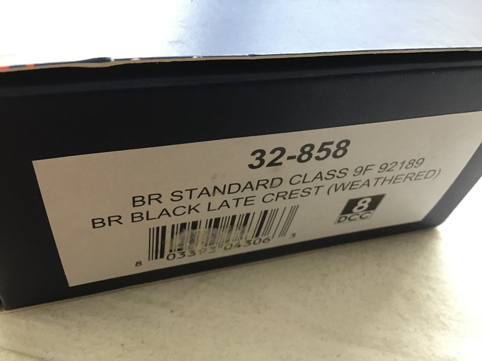 BACHMANN 32-858 STANDARD CLASS 9F 92189 LOCOMOTIVE ( WEATHERED ) BOXED ...