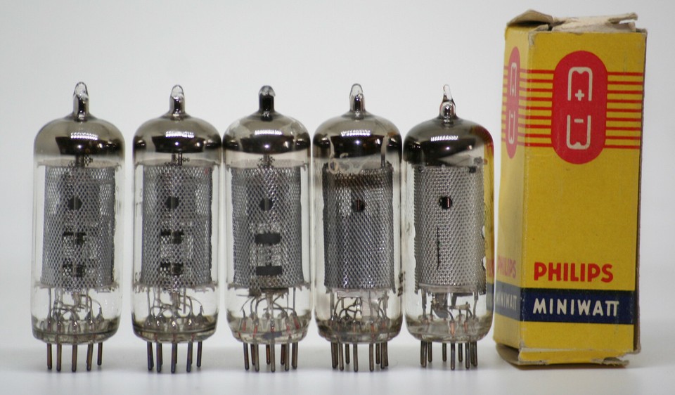 ech81 Philips tube valve nos neu mesh röhre RADIO 6AJ8 6И1П X719 6C12 ...