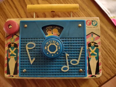 FISHER PRICE Nostalgic Wind-Up TV RADIO Plays Jack and Jill | eBay