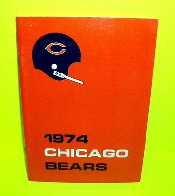 Vintage 1974 NFL Football CHICAGO BEARS media guide Bobby Douglass ...