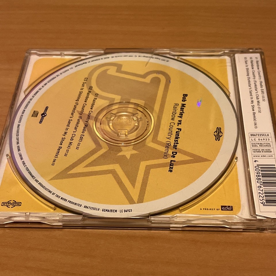 Bob Marley vs Funkstar De Luxe "Rainbow Country" Remix CD Single 1999 ...