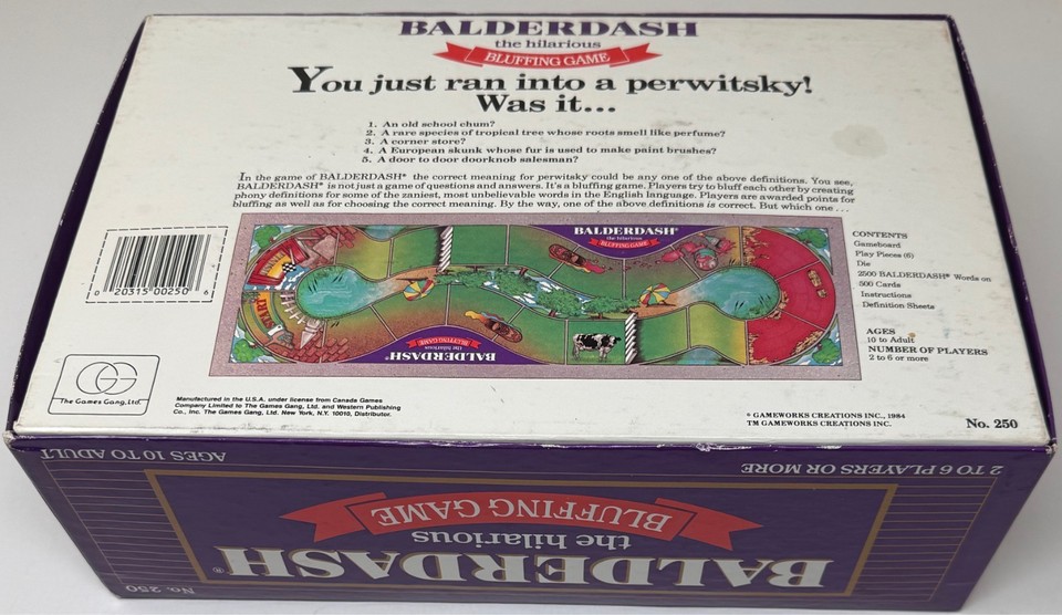 Balderdash Board Game - 1984 - The Hilarious Bluffing Game - Complete ...