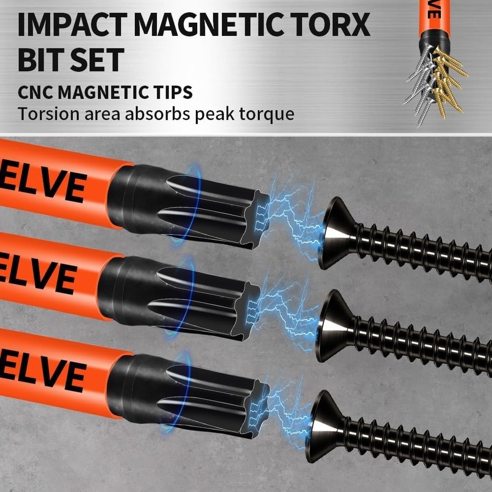 10 Pack T25 Torx Bits for Impact Driver T-25 Torx/Star Bit Set 2'' Long ...
