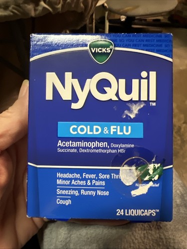 Vicks Nyquil, Cold And Flu Nighttime Medicine 24 Liquid Caps | eBay