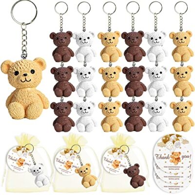 18 Sets Mini Bear Keychains Party Favors for Birthday Wedding Xmas | eBay