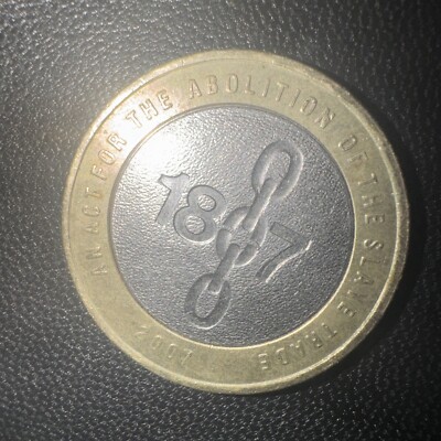 2 POUND COIN (1807) ABOLITION OF SLAVERY 2007 RARE MINT with 3 Errors ...