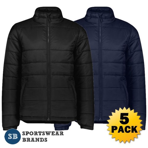 5 x Mens Alpine Puffer Jacket Winter Tradie Work Casual Outdoor Uniform ...