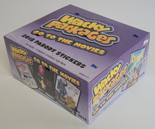 2018 WACKY PACKAGES GO TO THE MOVIES SEALED HOBBY BOX (24PKS/8 STICKERS ...