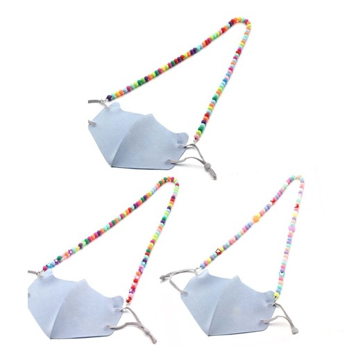 Kids Face Mask Lanyard Extenders Beads Chain Ear Savers Eyeglass Holder ...