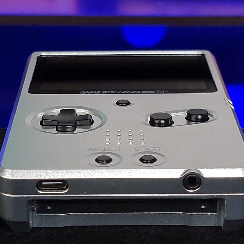 Gameboy Advance GBA SP Unhinged Aluminum IPS UsbC 1700 mAh Battery ...