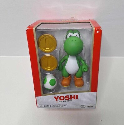 Nintendo Super Mario - Yoshi Figure W/Coin - Jakks Gold | eBay