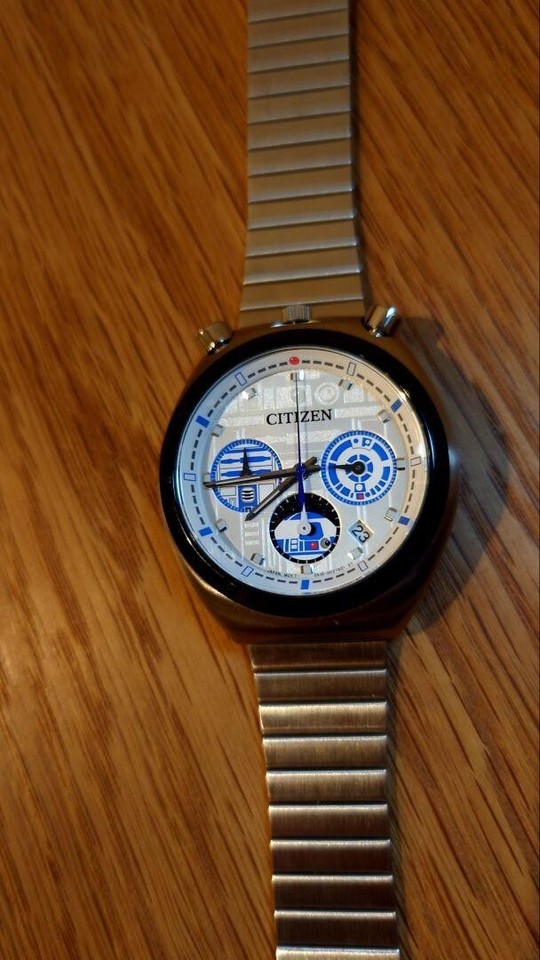 Citizen Star Wars R2-D2 Quartz Men's Silver Chrono Watch 38MM | eBay UK