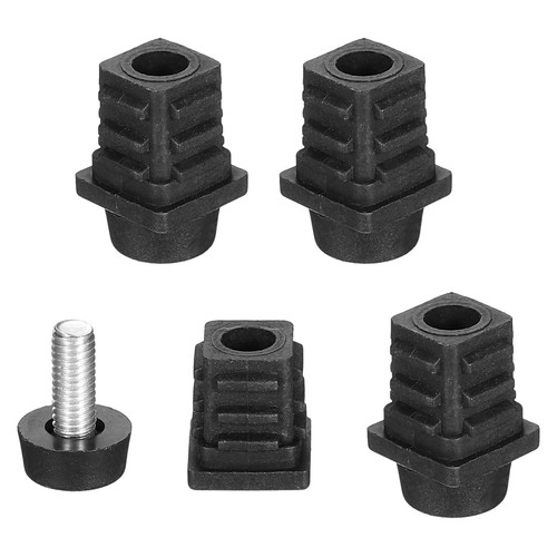 4 Set Leveling Feet M6x16x16mm Plastic Square Adjustable Furniture Leg ...