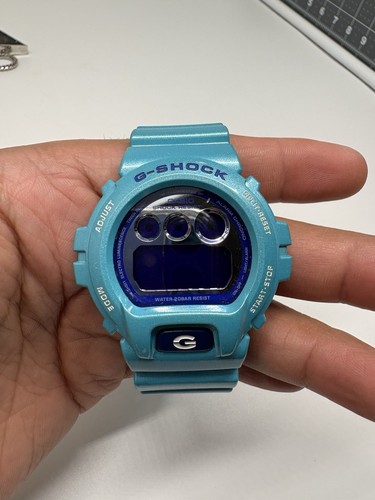 Casio G-Shock DW6900 Customized Turquoise Purple Display Mens Watch | eBay