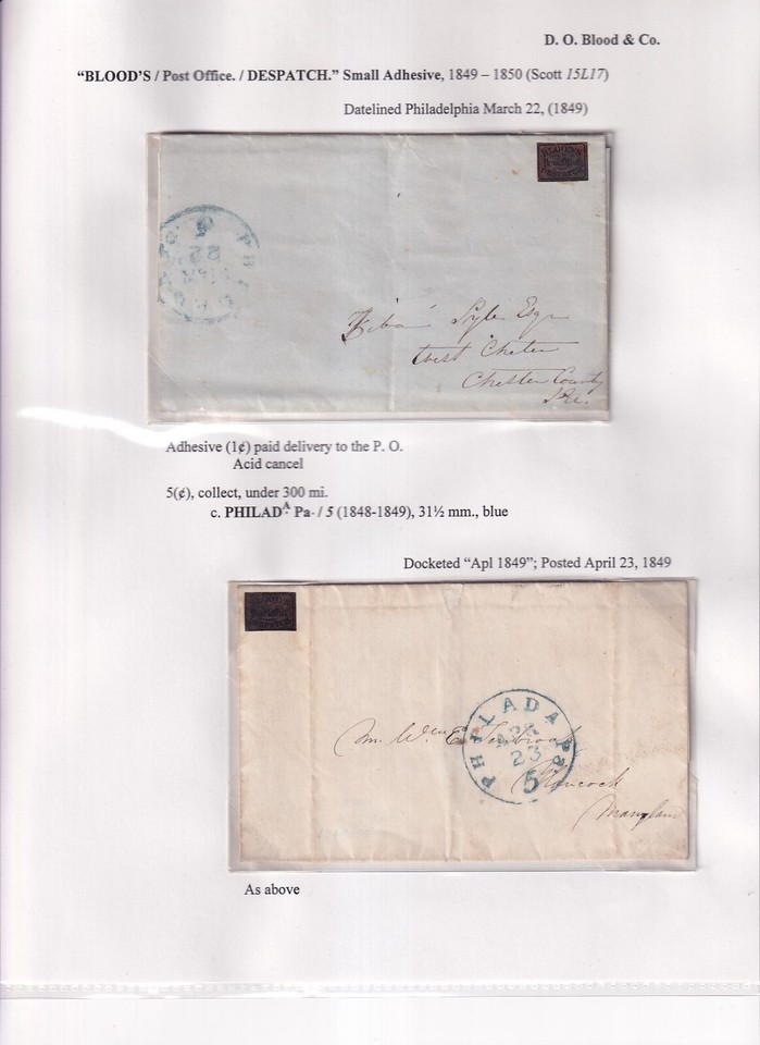 35 Blood Blood's Bloods Despatch Local Post covers & envelopes + more ...