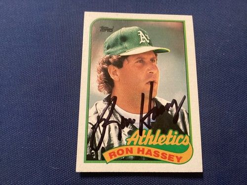 RON HASSEY SIGNED, MINT 1989 TOPPS CARD # 272 A’s/ FREE POSTAGE!!!! | eBay