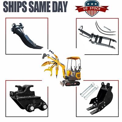 Attachments Mini Excavator : Quick Hitch Coupler；Thumb Clip；Ripper ...